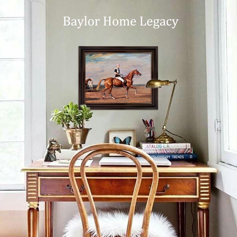 Framed Polo Player Oil Painting Print on Canvas, Framed Polo Player Art ...