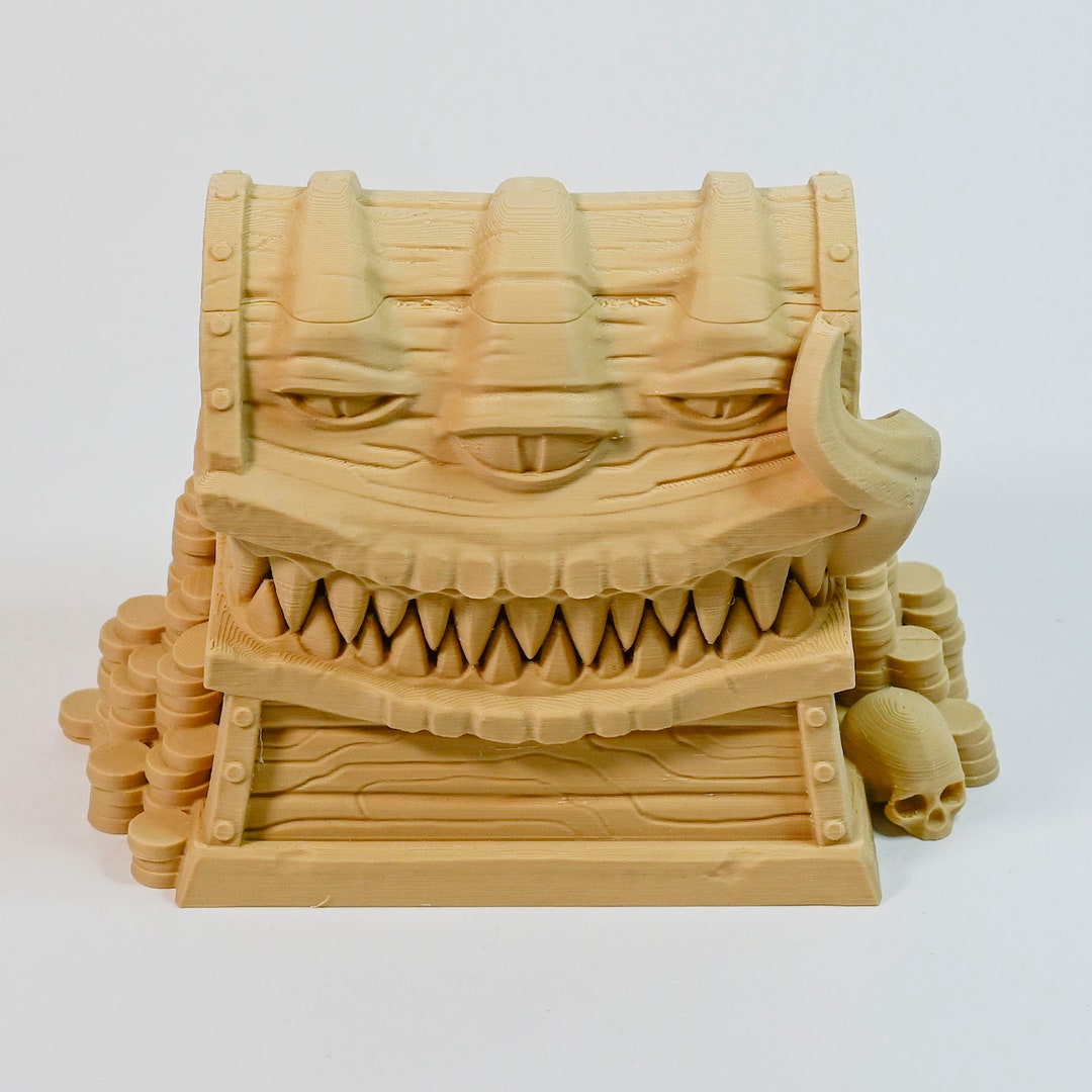 Fearsome Chest Mimic Dice Box designed by Mythic Roll Open With Hinge ...