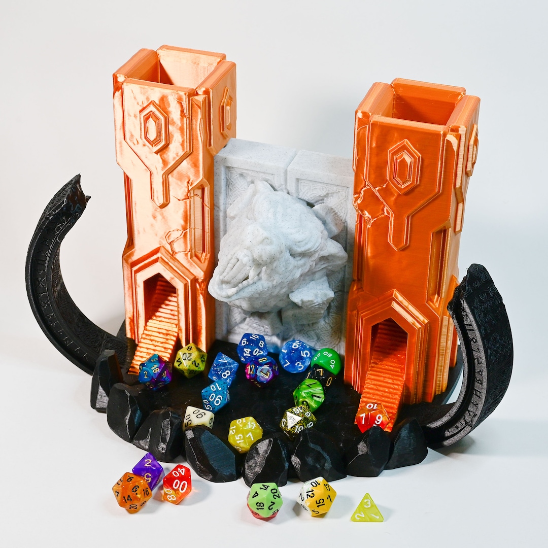 Viking Set the Gates of Valhalla Dual Dice Rolling Tower designed by ...