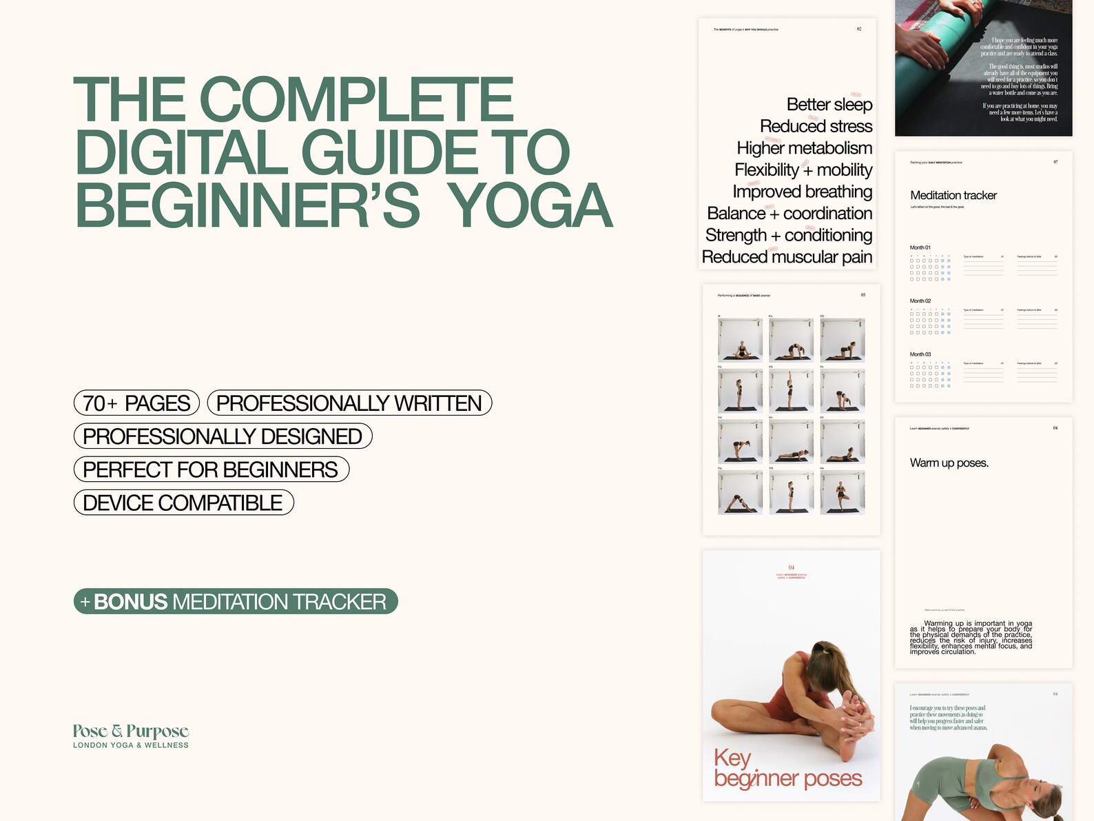 Pose & Purpose Beginner's Yoga Digital E-book - Instant Download - Etsy