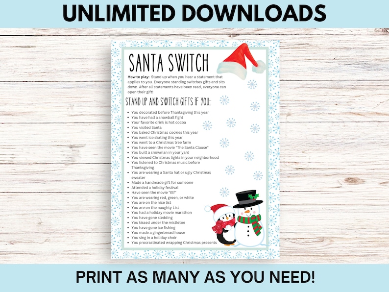 Pass the Gift Game White Elephant Party Office Party Games Secret Santa ...