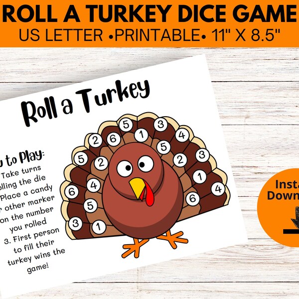 Roll a Turkey - Etsy