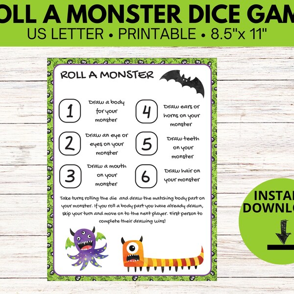 Roll a Monster Dice - Etsy Canada