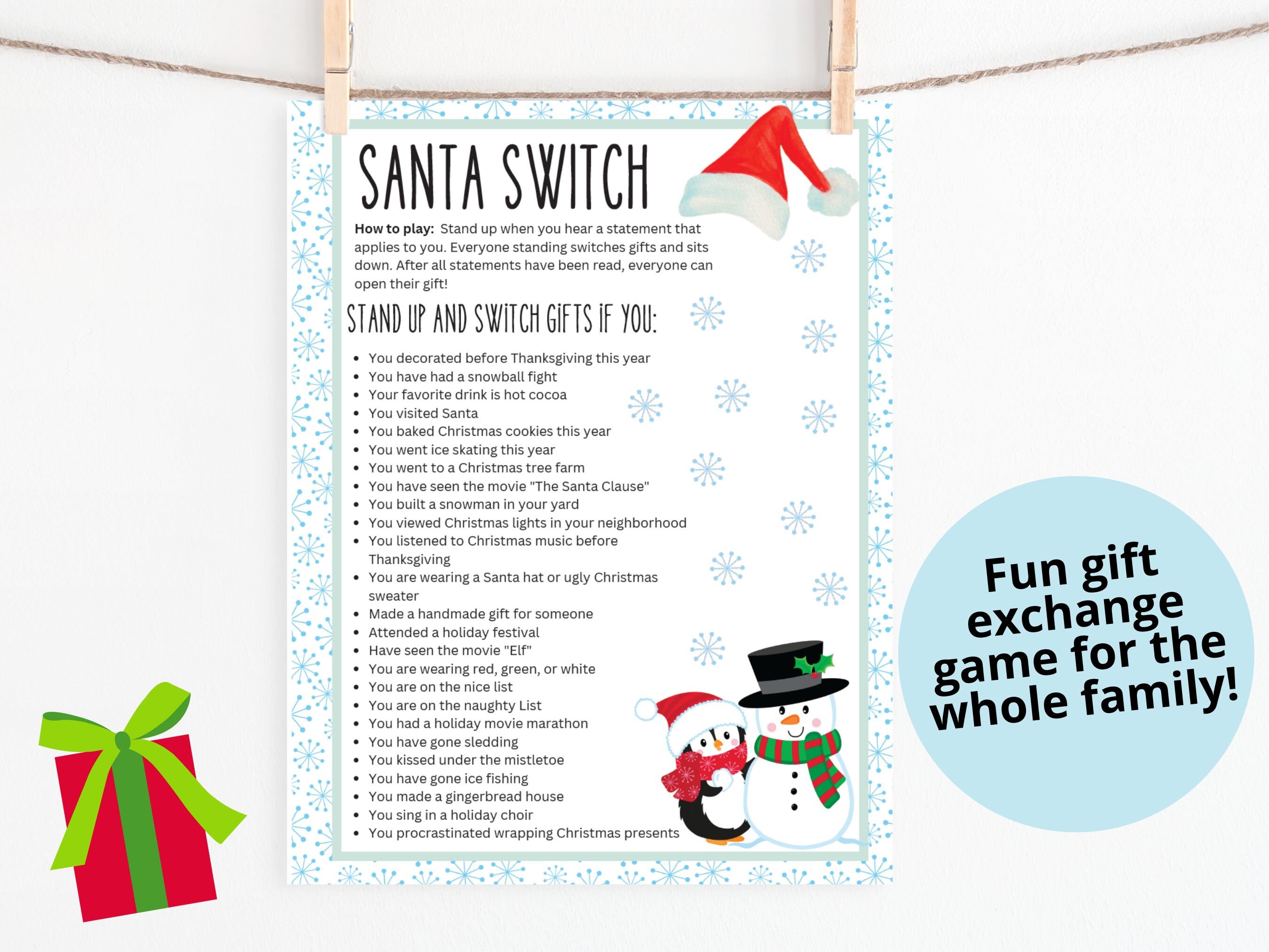 Pass the Gift Game White Elephant Party Office Party Games Secret Santa ...