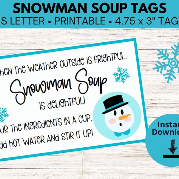 Snowman Soup - Etsy
