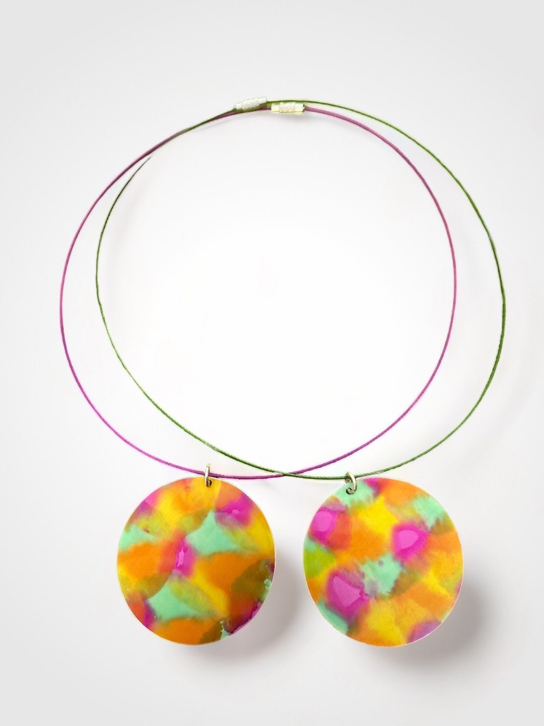 The Festival Collection- Anodised Aluminium Necklace With Choker - Etsy