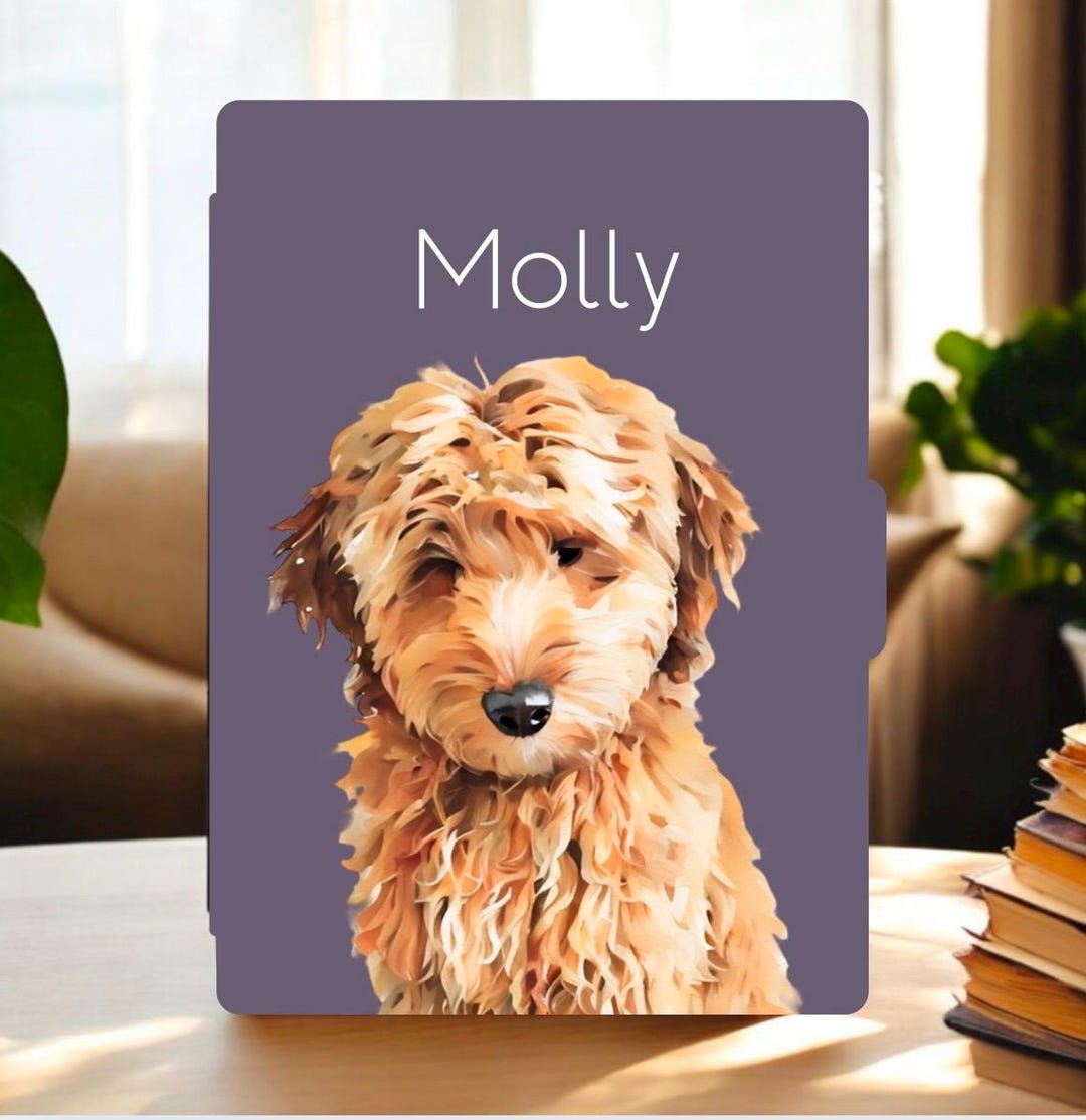 Personalized Dog Portrait Kindle Case Clear Book Case Ereader Case Book ...
