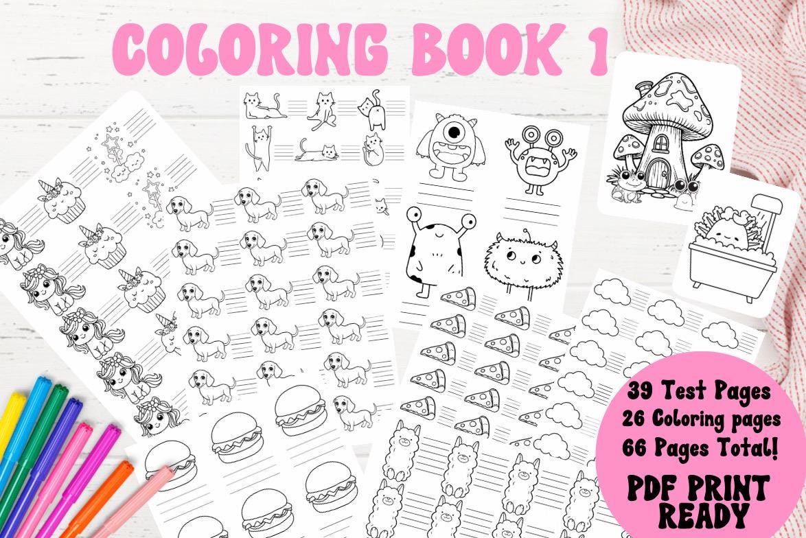 Printable Coloring Swatch Chart • Alcohol Marker Color Sheet • Color ...