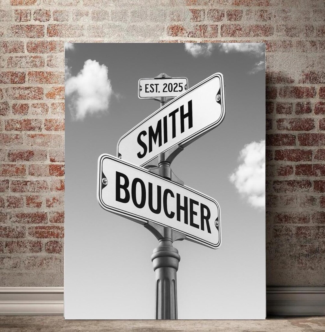 Personalized Name Vintage Street Sign Poster Gift, Custom Name ...