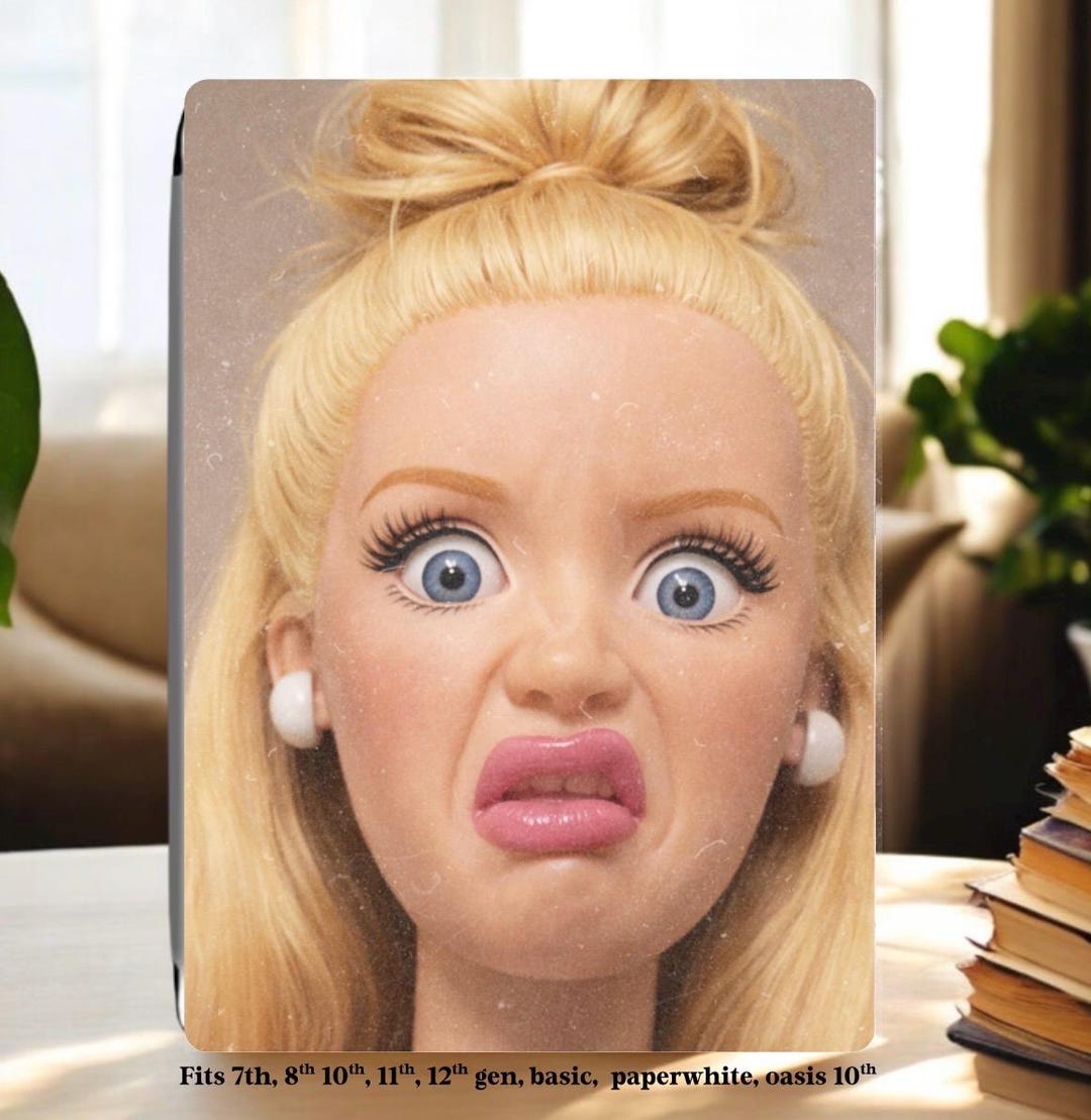 Funny Doll Face Kindle Case | Cute Meme Kindle Cover | Kindle ...