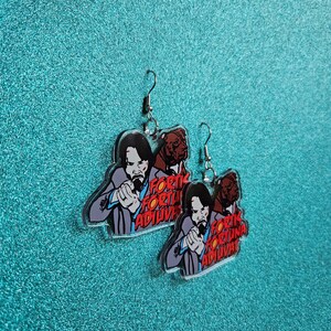 John Wick EARRINGS With His Dog, Fortis Fortuna Adiuvat, Fortune Favors ...