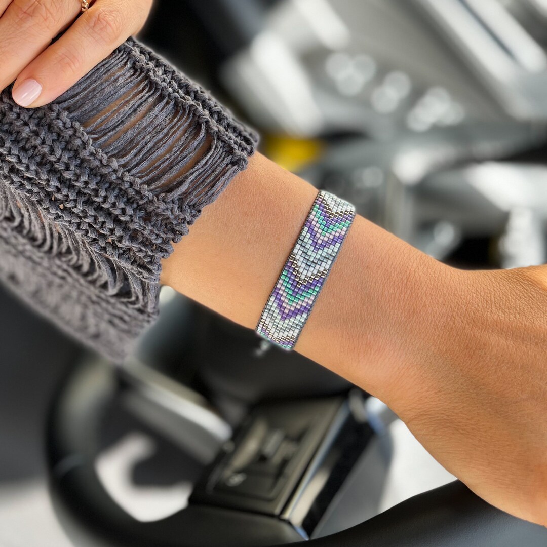 Beaded Purple Miyuki Bracelet / Bead Bracelets of All Colors/ Handmade ...