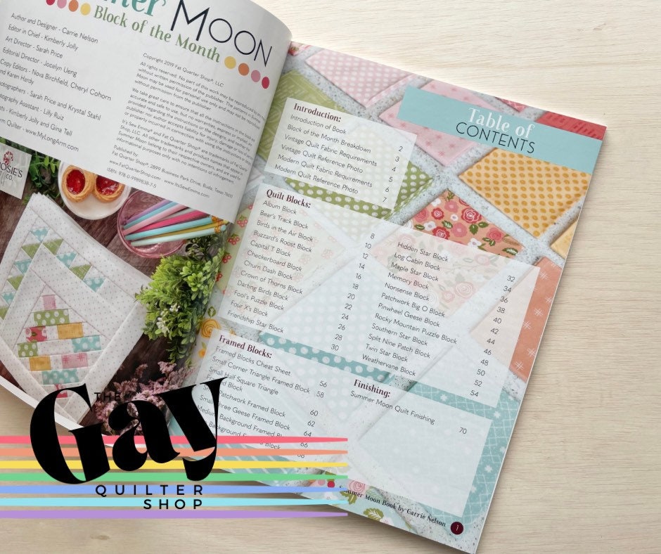 SUMMER MOON | Quilt Book by Carrie Nelson of Miss Rosie’s Quilt Company ...