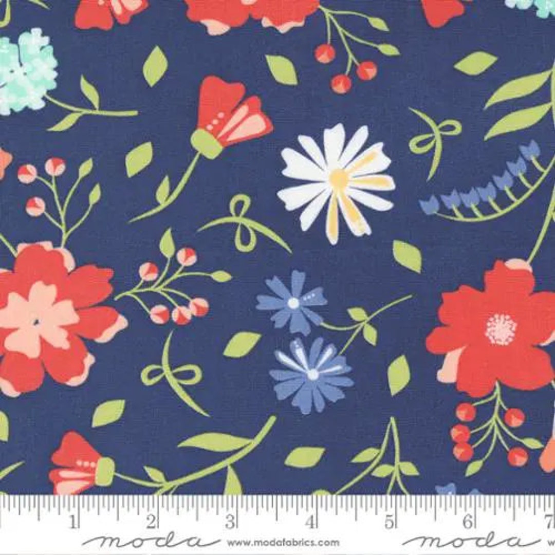 SUNWASHED | Midnight Country Meadow by Corey Yoder for Moda Fabrics ...