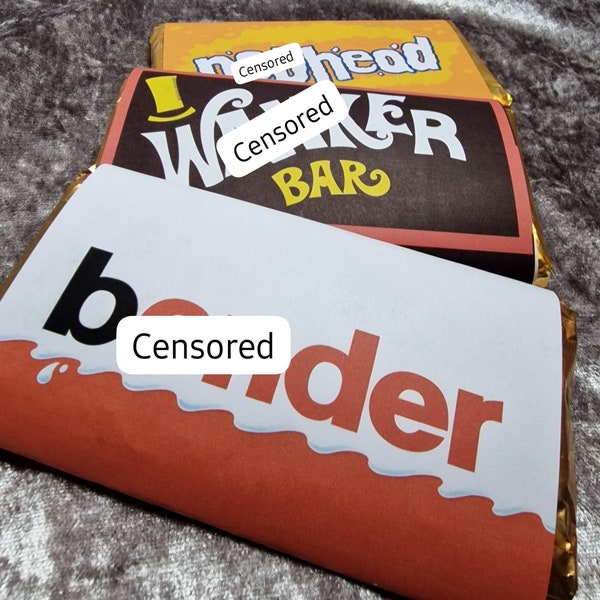 Rude Chocolate Bars - Etsy UK