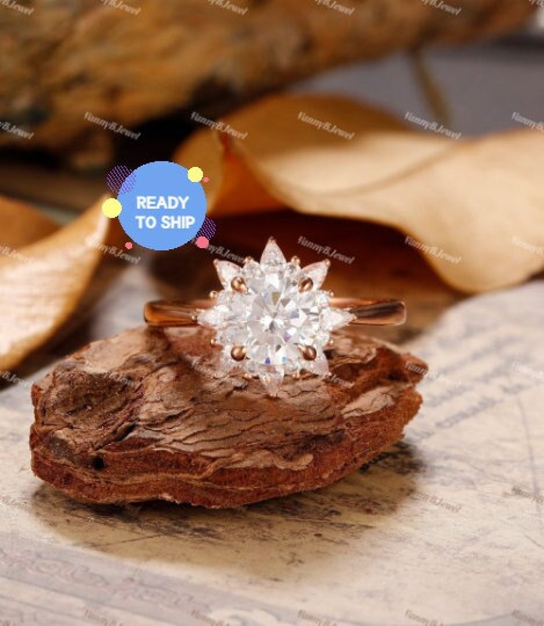 Sterling Silver Snowflake Ring Snow Flower Ring Unique Dainty Ring 1 ...