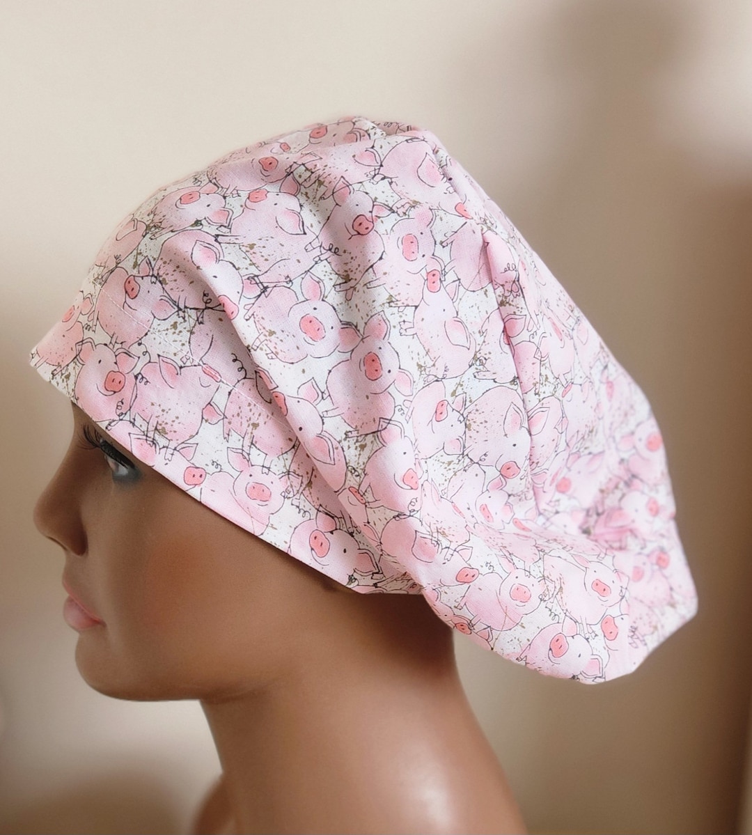 Pink Pigs Euro Style Scrub Cap, Nurse Cap/ Veterinary Cap/ Gift. - Etsy