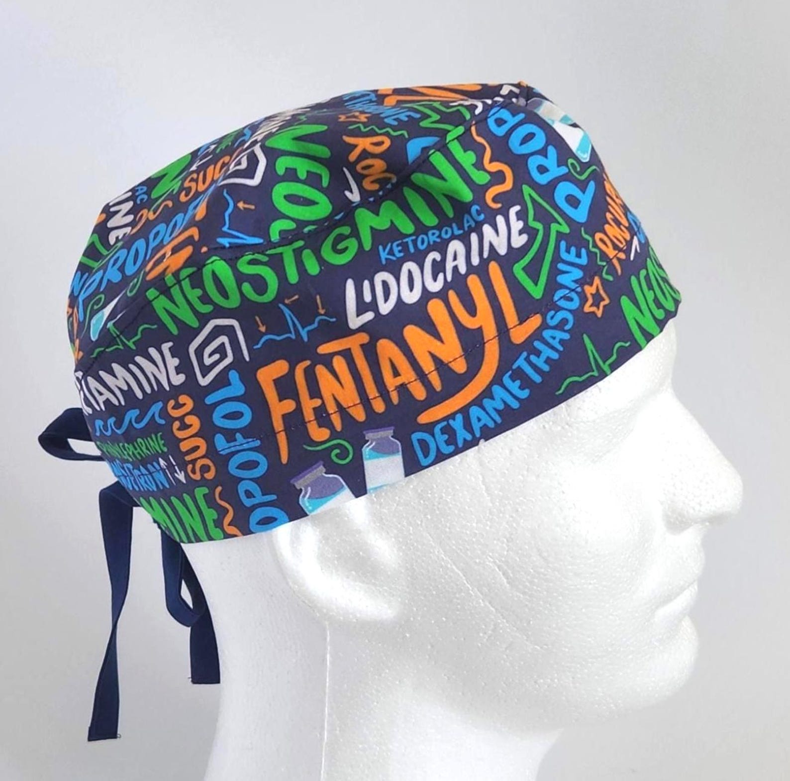 Men's Scrub Cap/ Surgical Cap/ Nurse Cap/ Men's Scrub Cap/ Anesthesia ...