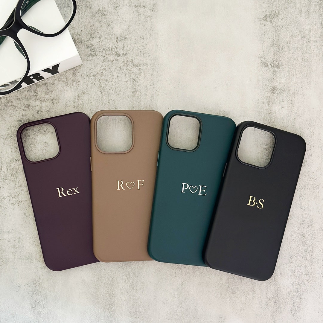 IPhone 16 Leather Case Personalized Initial Hot Stamping Magsafe ...