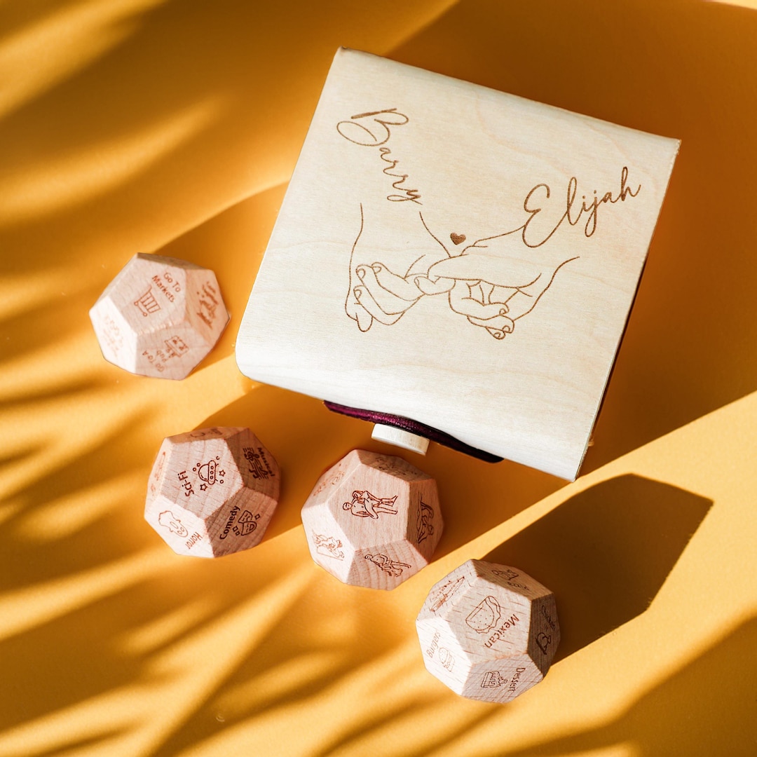 Personalized Wooden Date Night Dice, Valentine's Gift - Etsy