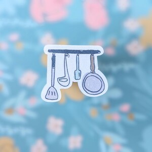 Cute Kitchen Kiss Cut Sticker Sheet, Fun Cooking & Baking Day Sticker ...