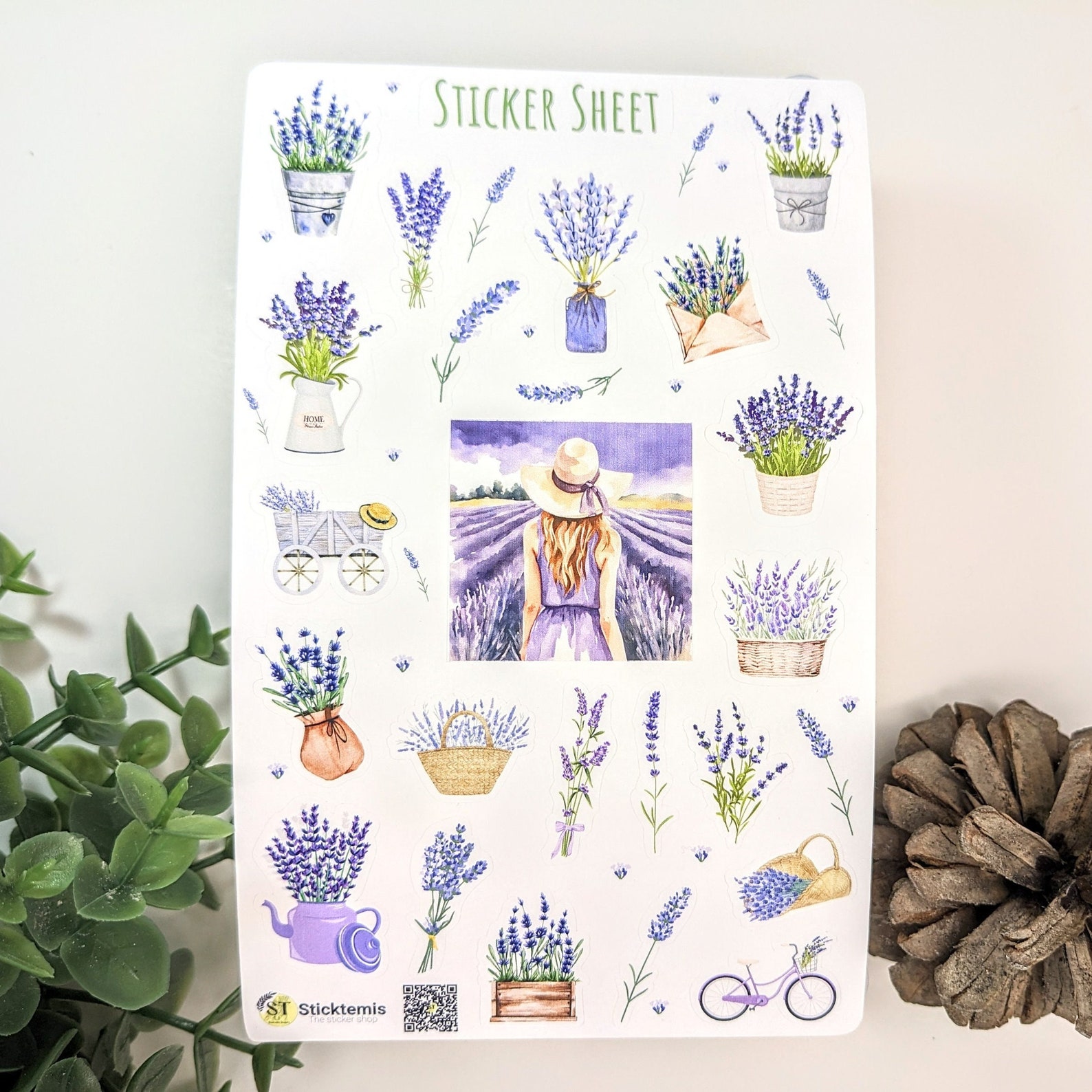 Lavender Flower Stickers: Waterproof Floral Decals for Planners - Etsy