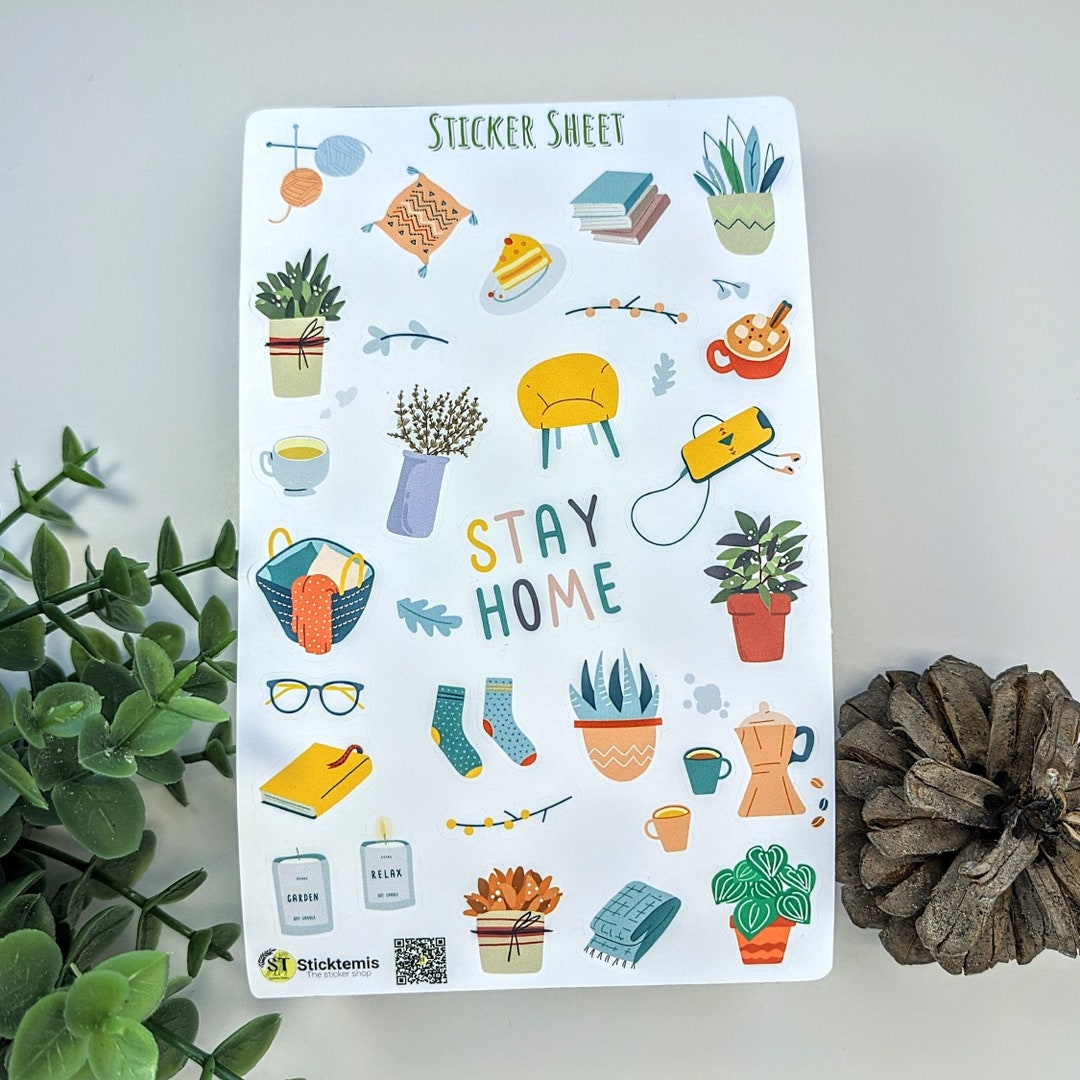 Hygge Home Body Sticker Sheet |planner, Scrapbook, Cozy Bujo Deco ...