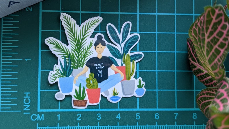 Plant Mom Waterproof Vinyl Sticker | Plant Lover Gift | Cute Plant ...