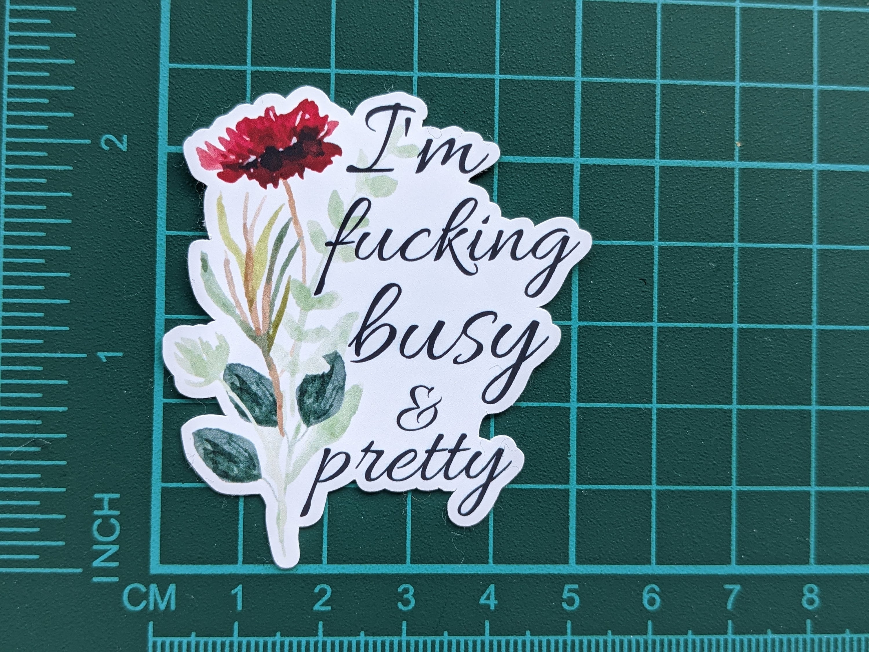 I'm Fucking Busy & Pretty Waterproof Vinyl Sticker Cool - Etsy Canada