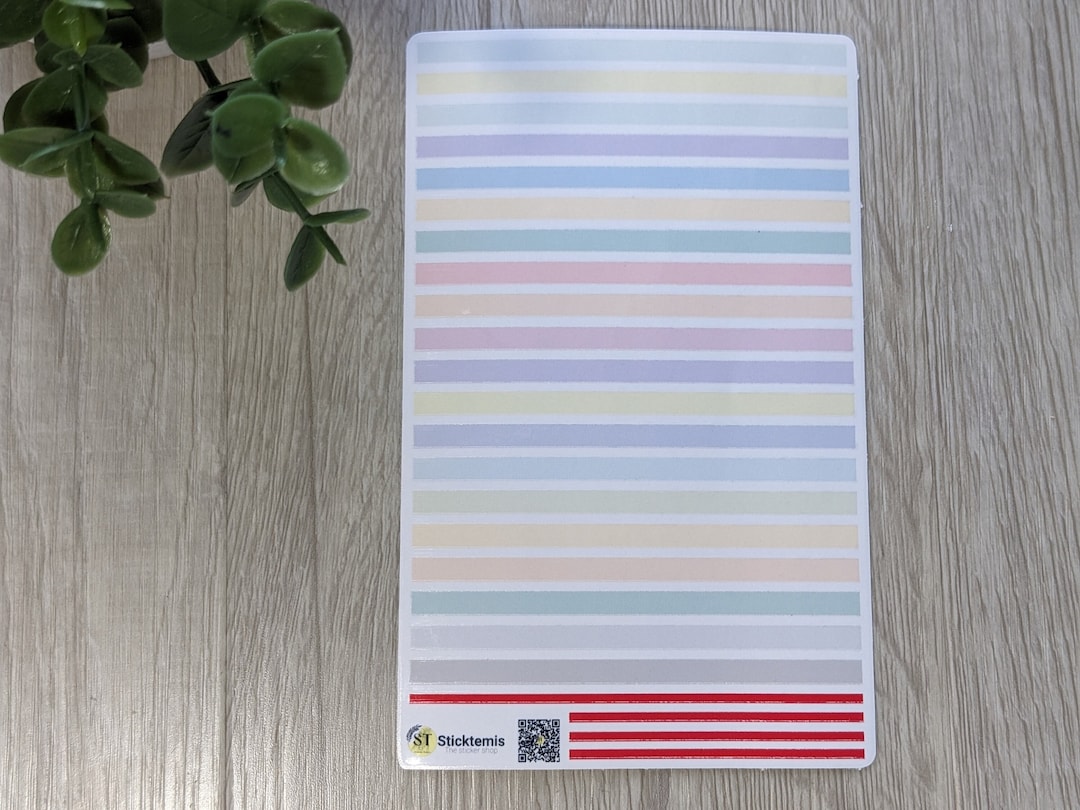 Pastel Transparent Highlighter Sticker Sheet Note Page - Etsy