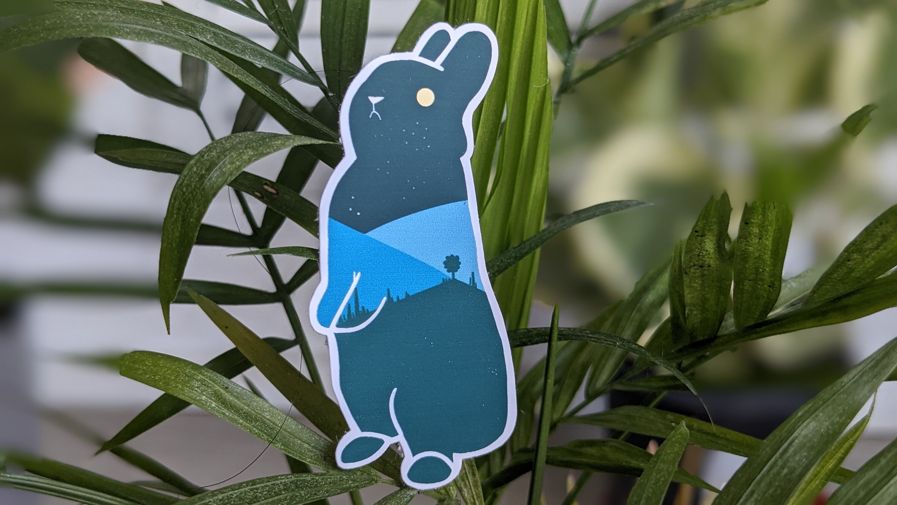 Galaxy Bunny Waterproof Vinyl Sticker Cute Rabbits Cute Stationery ...