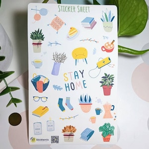 Hygge Home Body Sticker Sheet |planner, Scrapbook, Cozy Bujo Deco ...