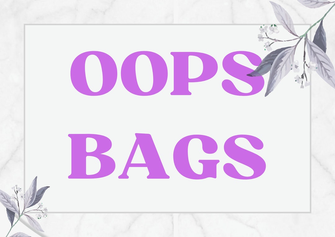 Oops Bag - Misprinted, Miscut, Mystery Bags - Etsy
