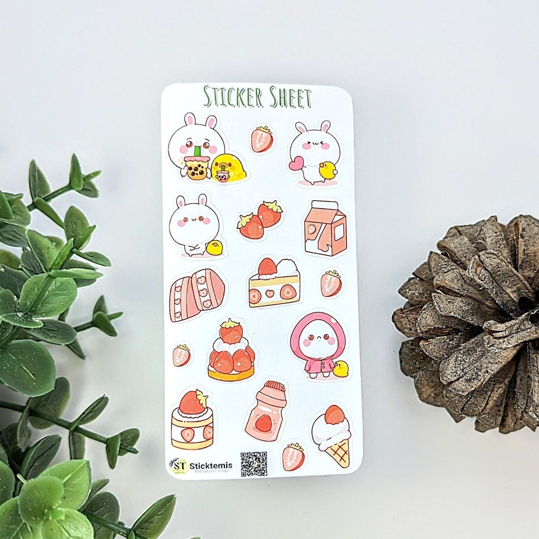 Cute Mini Sticker Sheet | Kawaii Planner Stickers, Scrapbook Stickers ...