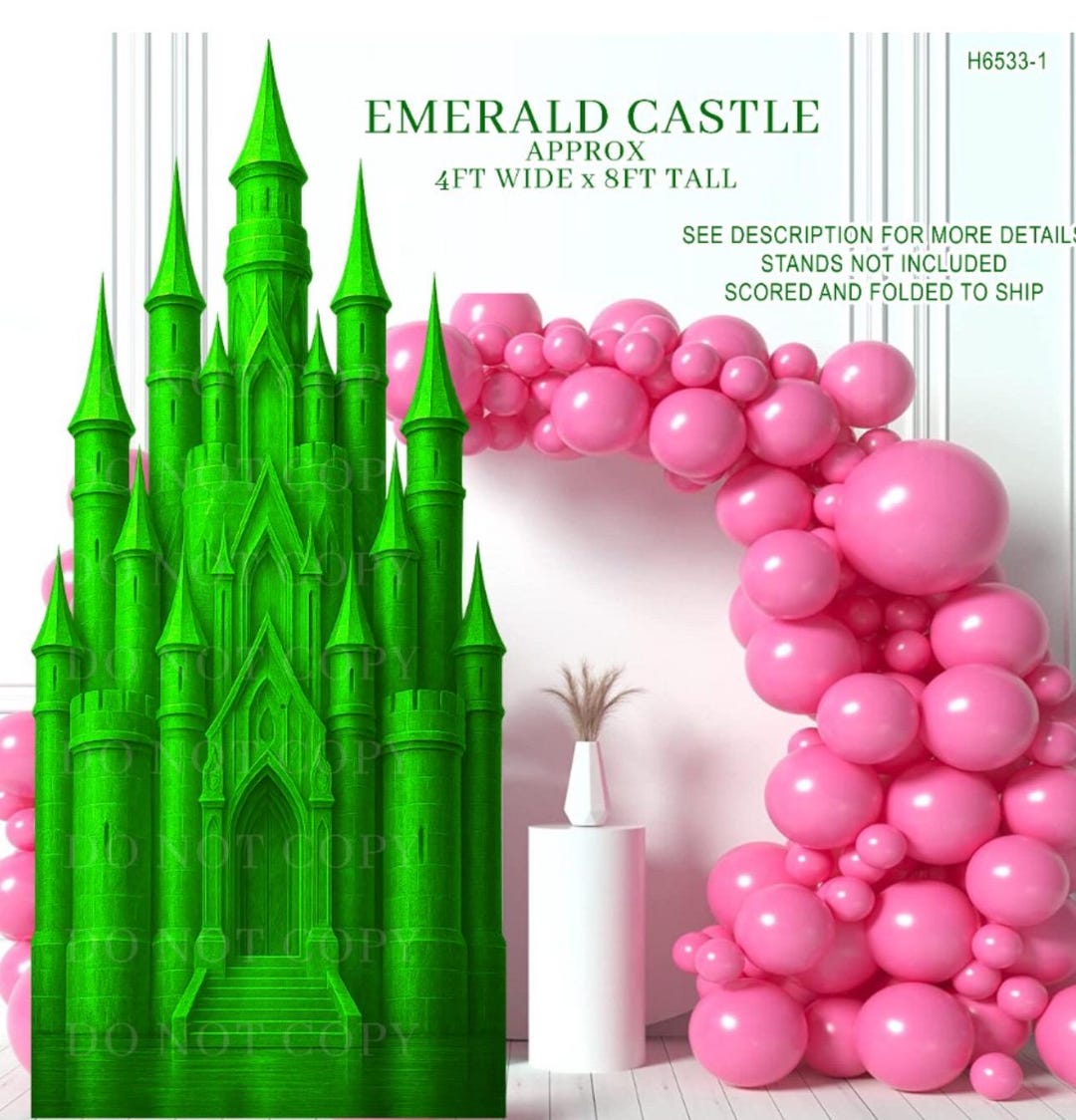 H6533 Emerald City Castle Prop Panel Cutout - Stands Not Included ...