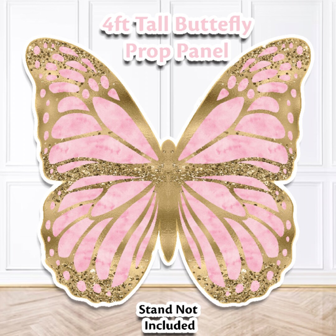 Butterfly 4ft Tall Cutout, Party Prop, Display, Scored to Ship, Stands ...