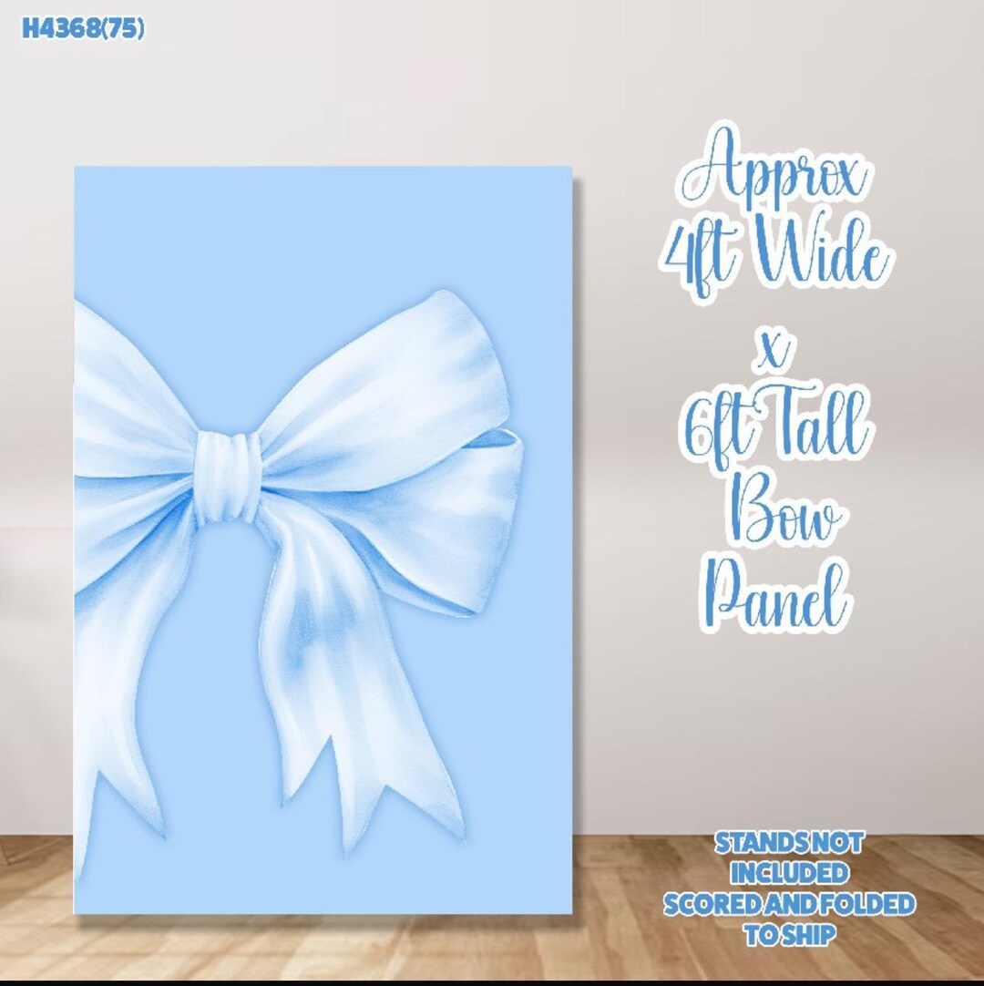 H4368 Blue Bow Panel Approx 4x6ft Prop. Stands Not Included and Scored ...
