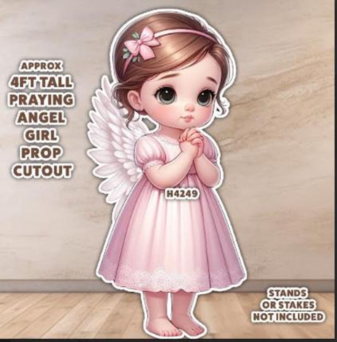 H4249 Praying Angel Girl Prop Cutout. Approx 4ft Tall Stands Not ...