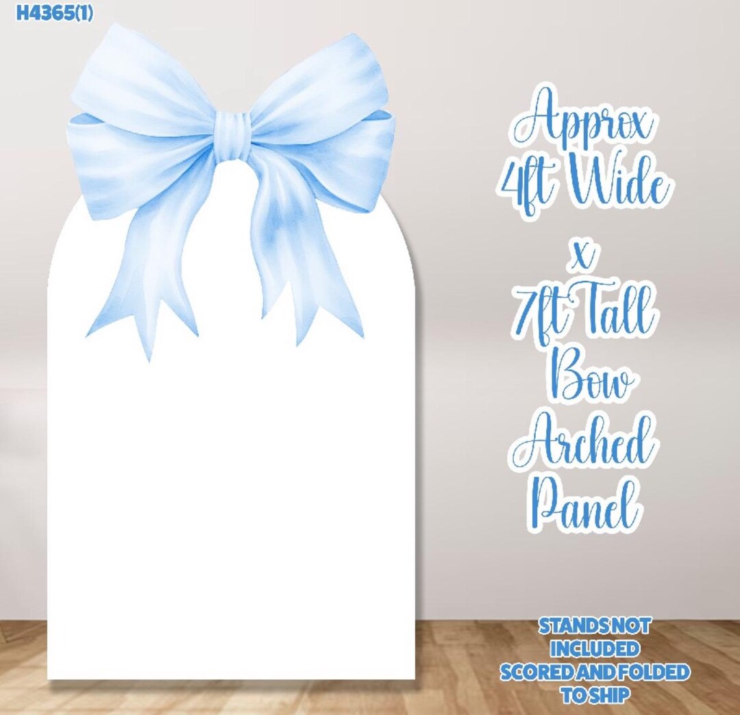 H4365 Blue Bow Arched Panel Approx 4x7ft Prop. Stands Not Included and ...