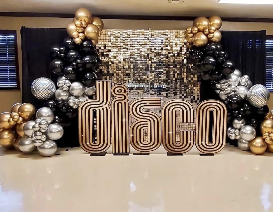 DISCO Letters Set of 4ft Tall Set Coroplast Party Props Decorations ...