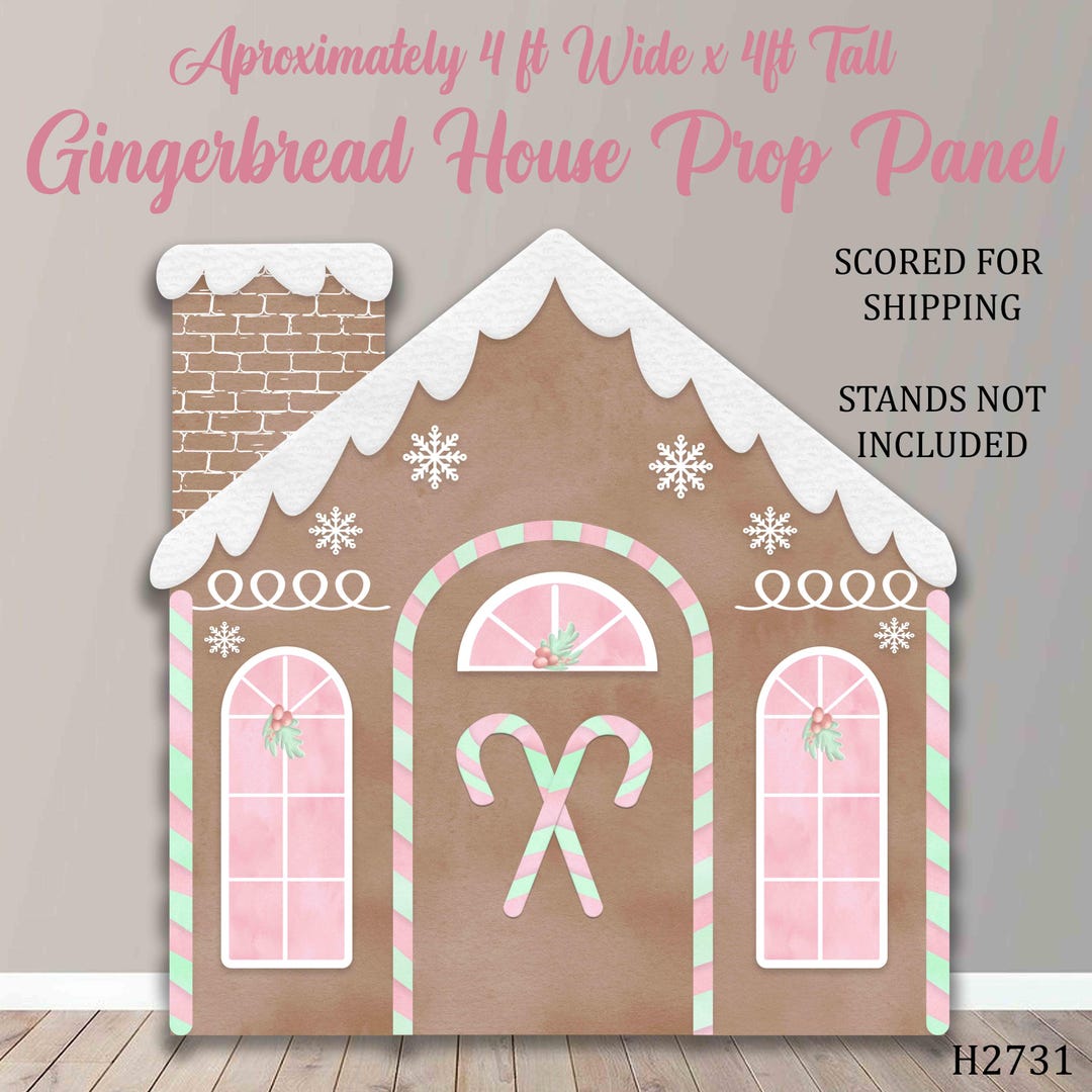 H2731 Gingerbread House Approximately 4ft X 4ft. Score to Ship. Stands ...