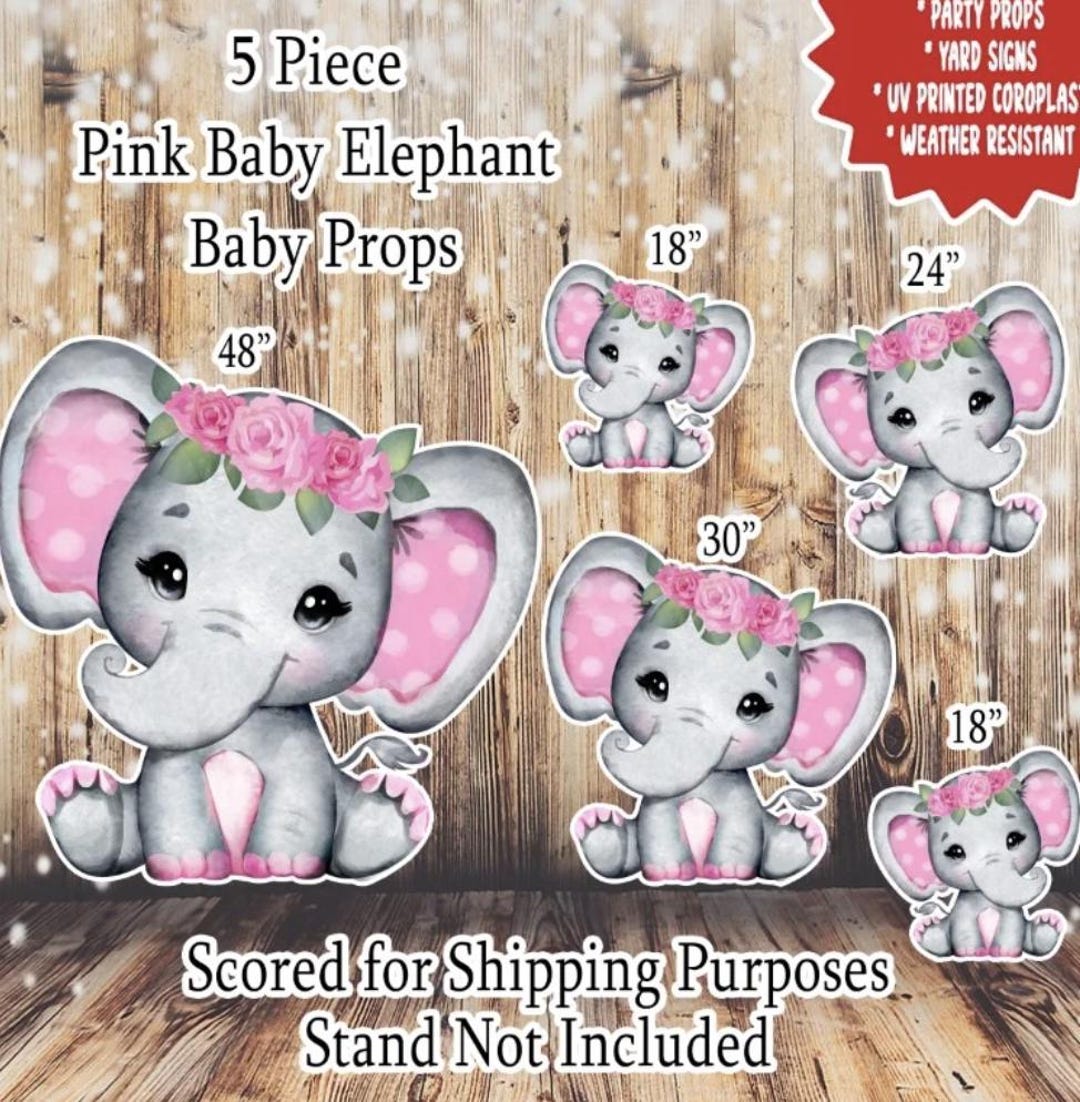 H2484- 5 Piece Pink Baby Elephant Set - Etsy
