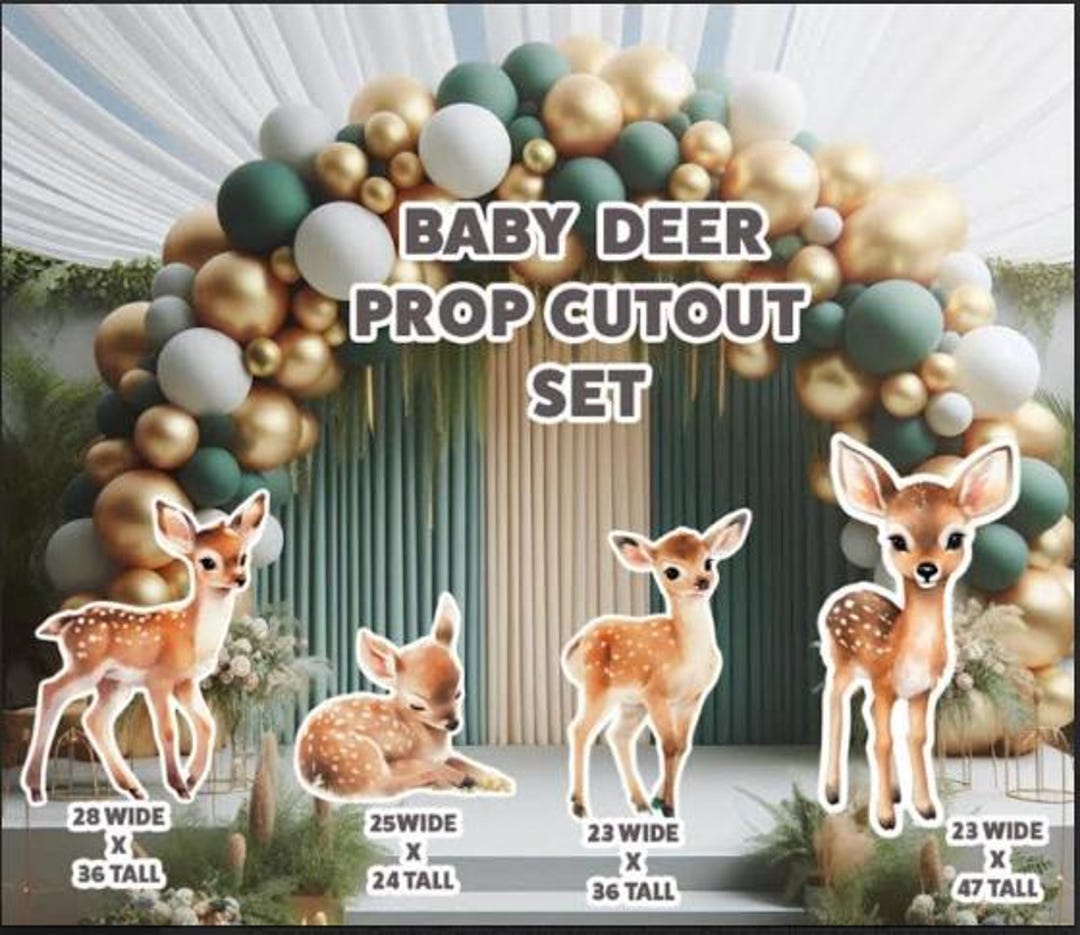 H4178 Baby Deer Prop Cutout Set- 4 Piece Set. Stands Not Included ...