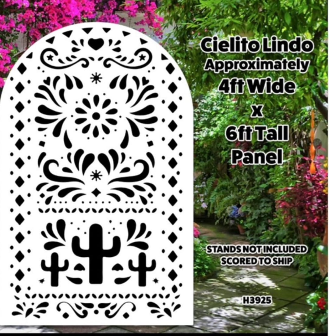 Cielito Lindo Panel 4x6ft - Printed in Black and White. Designs Are Not ...