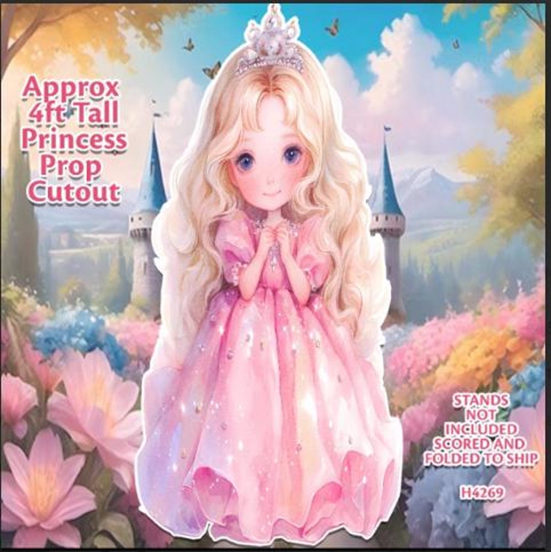 H4269 - 4ft Tall Princess Prop Cutout. Approx 4ft Tall Stands Not ...