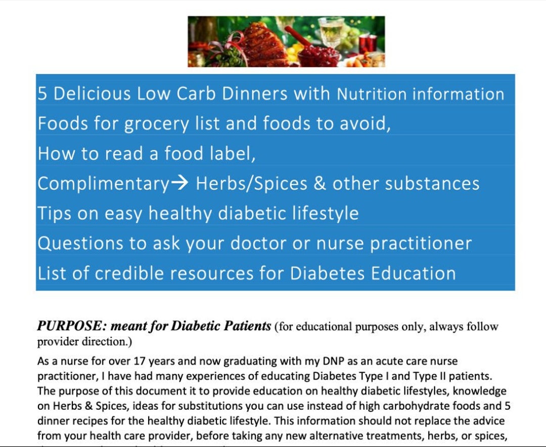 Diabetic Nutrition Education, How to Read Food Labels, Low Carb Recipes ...