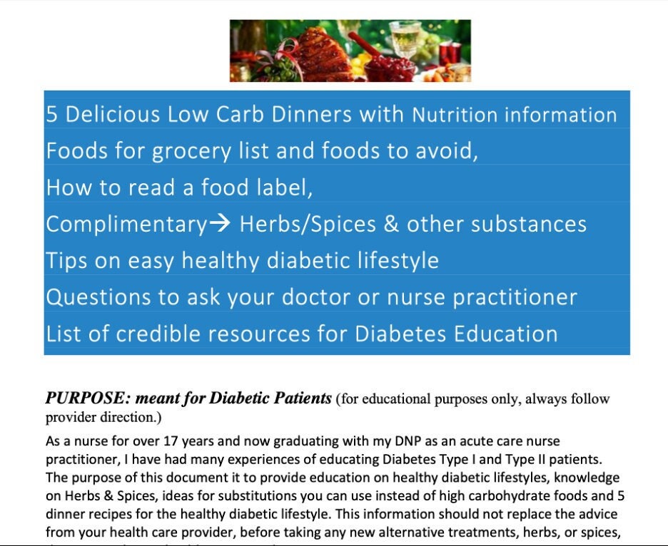 Diabetic Nutrition Education How to Read Food Labels Low - Etsy
