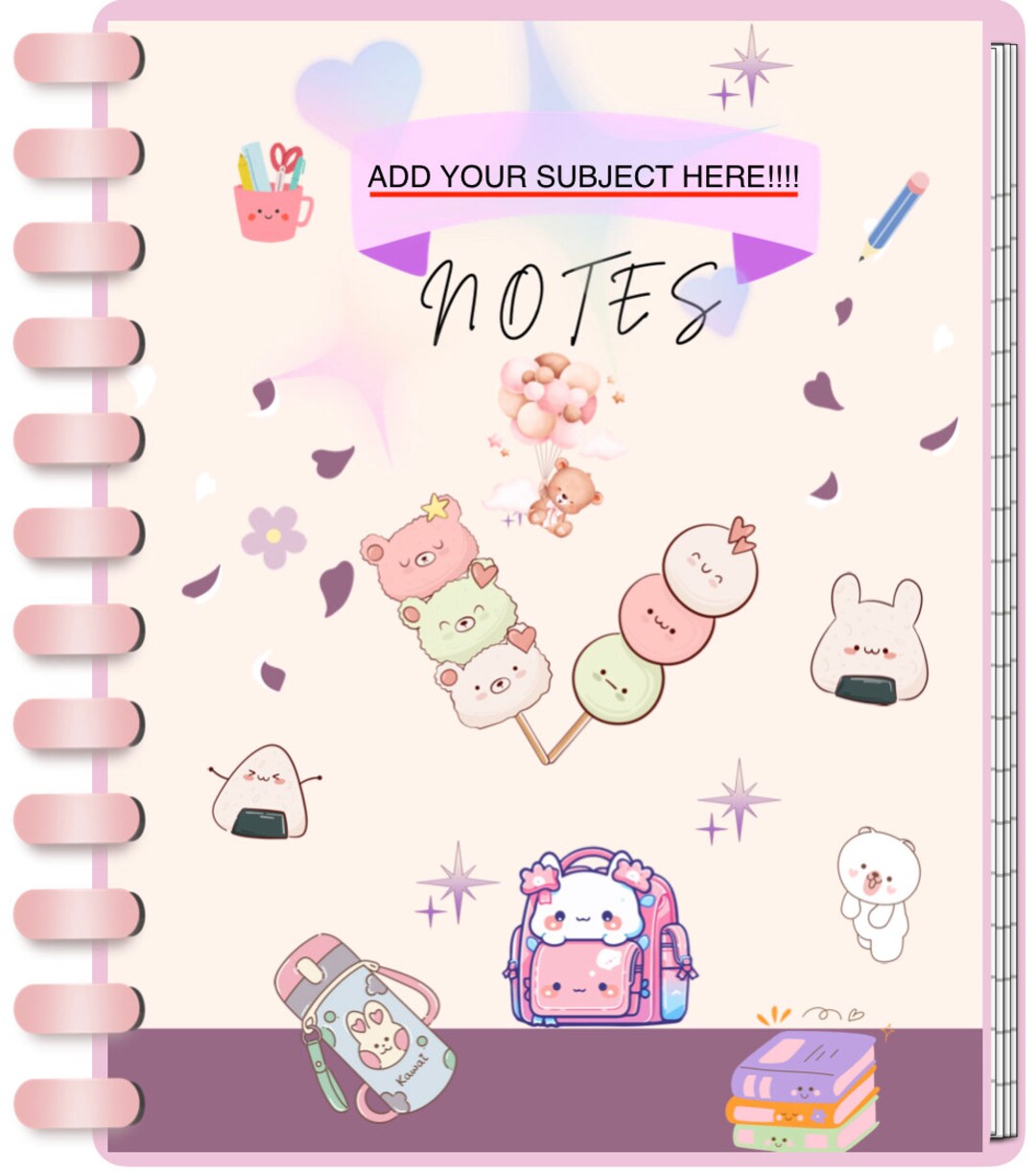 Digital Notebook for Journaling, Planning, Note-taking | Cute Bear ...