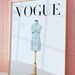 Blue Fashion Magazine Poster Print, Vogue Fashion Wall Art, Aesthetic ...