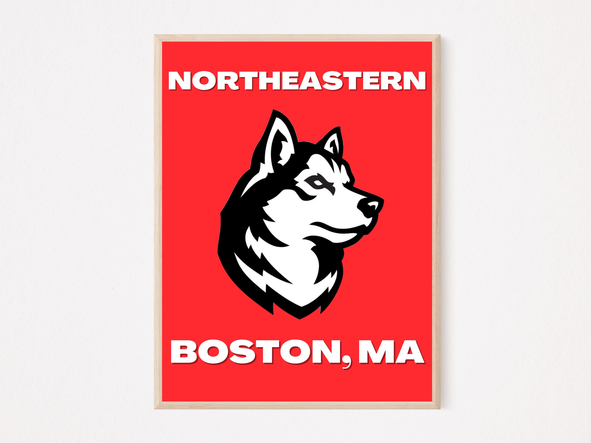 Northeastern University Digital Prints, Trendy College Posters, Set of ...